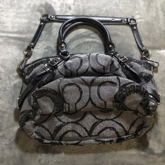 Coach | Bags | Coach Black Sequin And Sparkly Purse | Poshmark